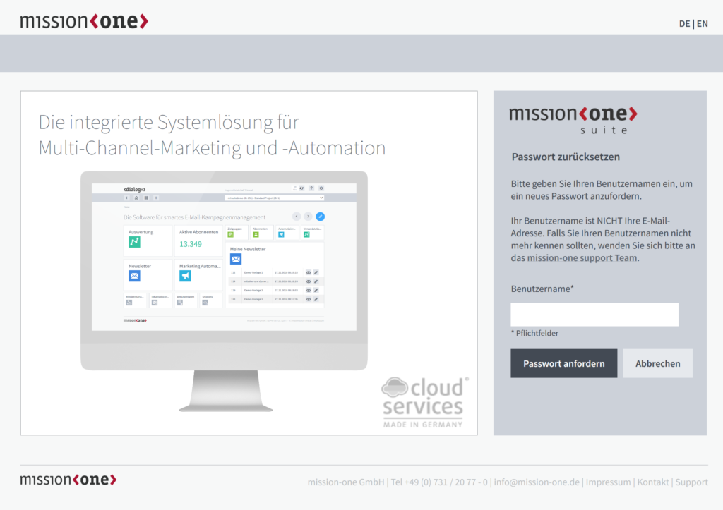 mission-one Suite Release 2018.12 - mission-one Marketing suite ...
